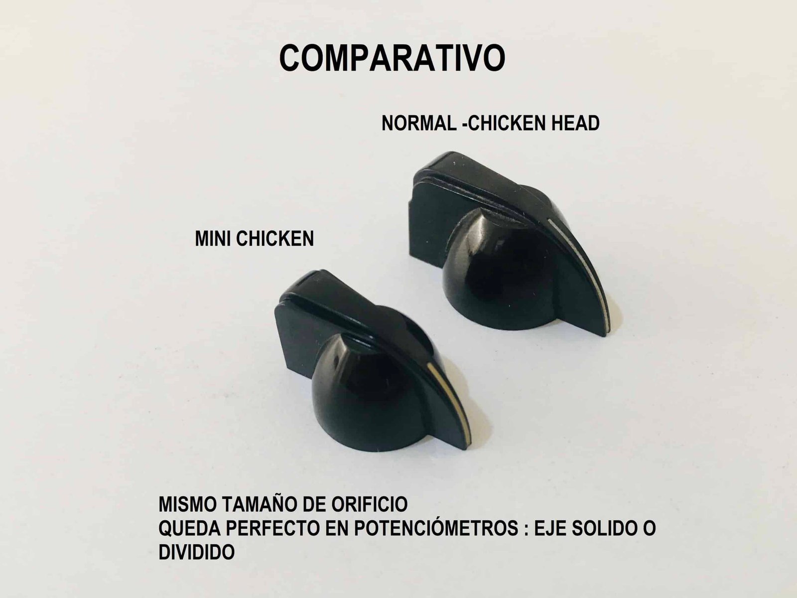 Perilla para Pedal o Amplificador Mini Chicken Head (2 pzas)